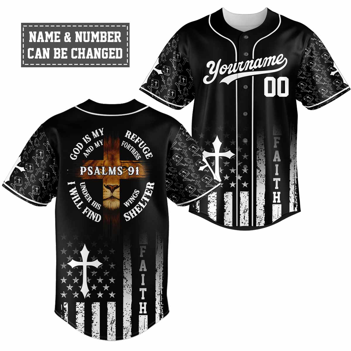 "God Is My Refuge" Baseball Jersey Personalized – Thefaithluxe