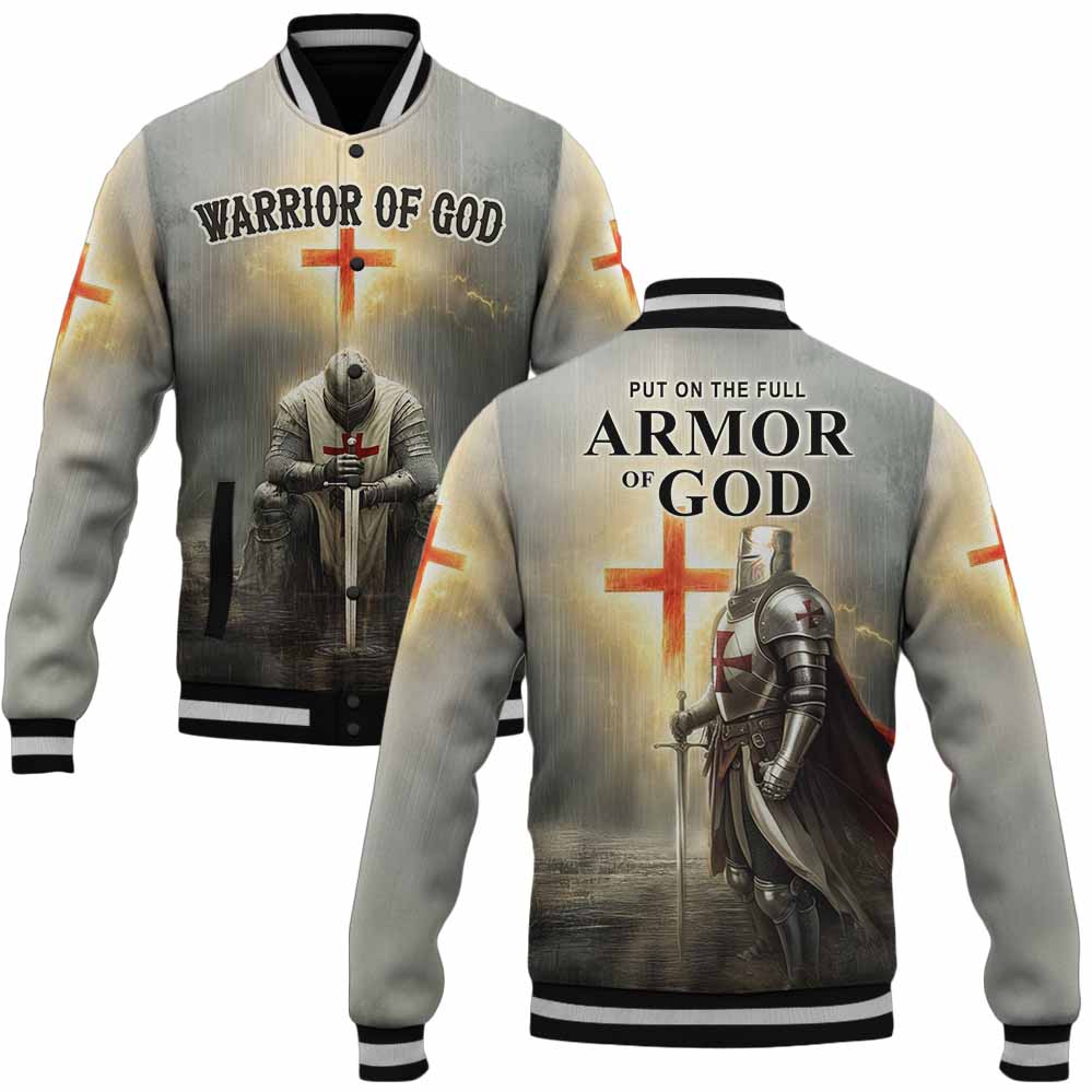 “Armor of God” Baseball Jacket – Thefaithluxe