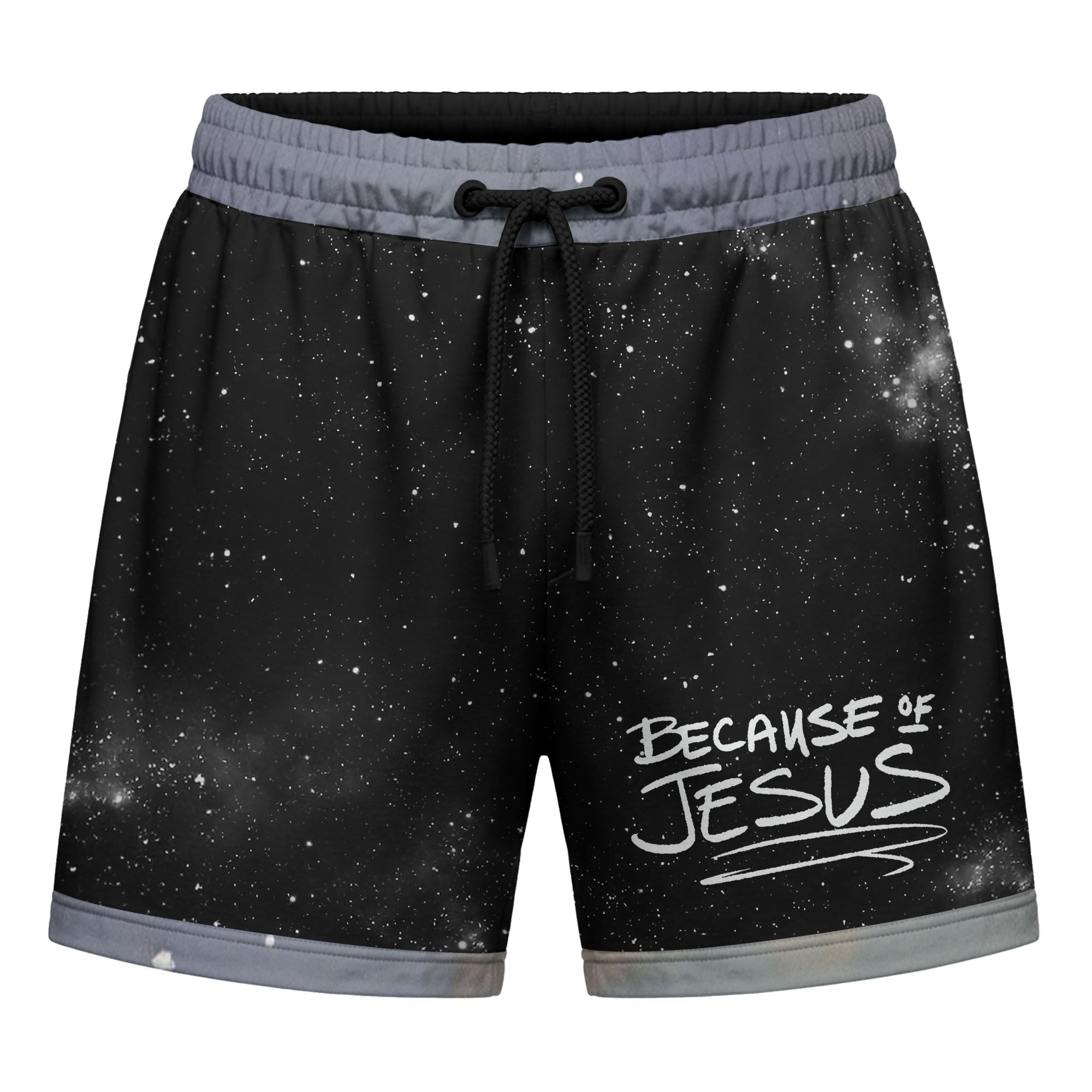 Because Of Jesus Shorts – Thefaithluxe