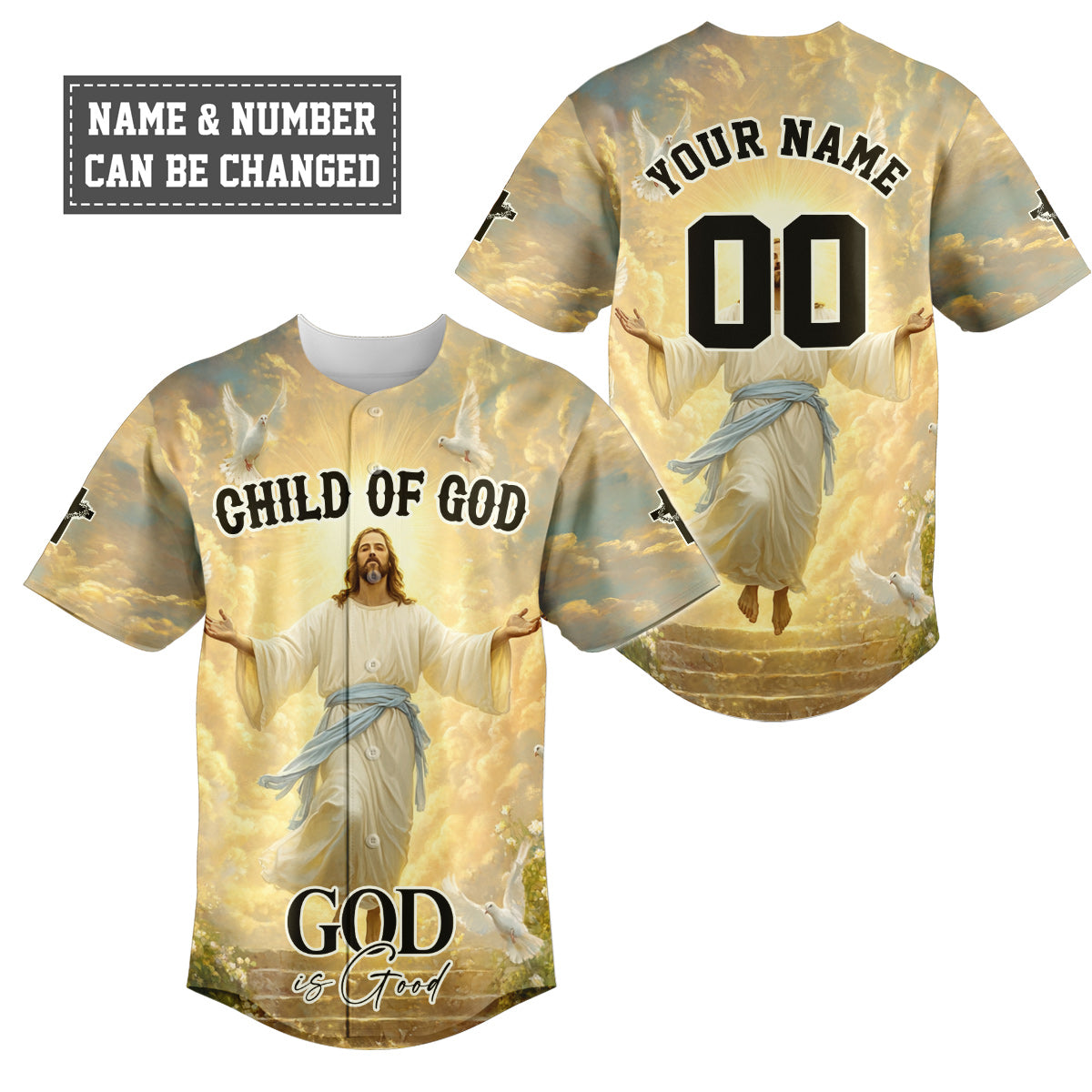 Jesus God Is Good Baseball Jersey – Thefaithluxe