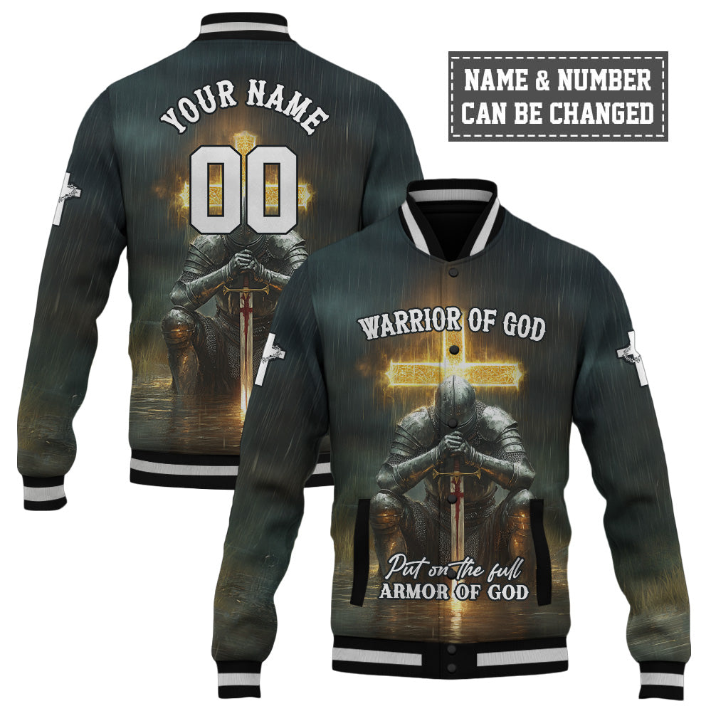 Put on the Full Armor of God Baseball Jacket – Thefaithluxe