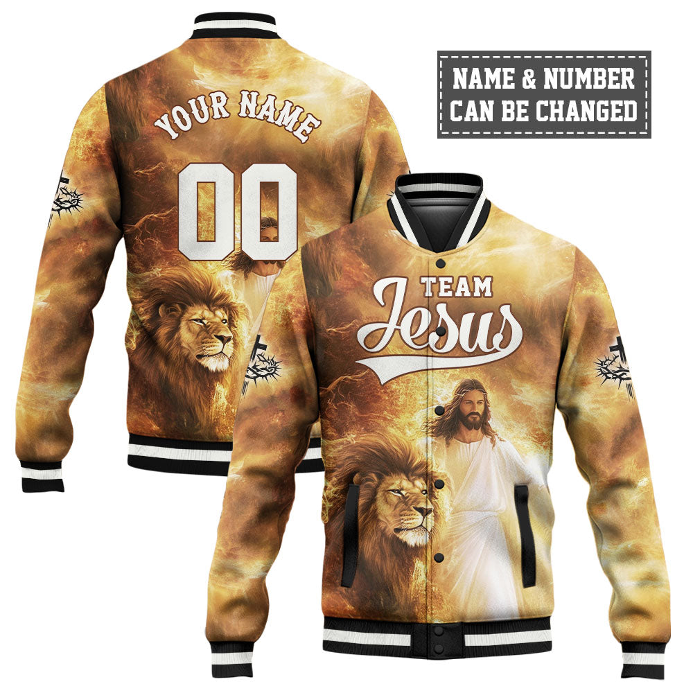 Team Jesus – Lion of Judah Baseball Jacket – Thefaithluxe